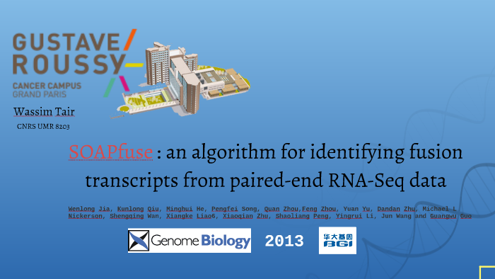 Soapfuse An Algorithm For Identifying Fusion Transcripts From Paired End Rna Seq Data By