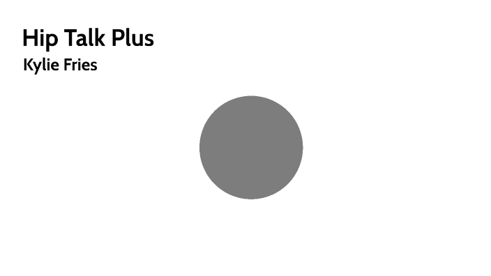 Hip Talk Plus by Kylie Fries on Prezi