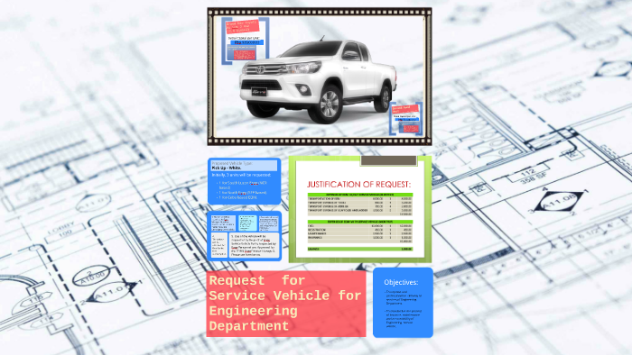 Request for Service Vehicle for Engineering Department by May Ann ...
