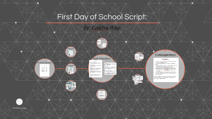 First Day of School Script: by Caitlyn Wise on Prezi