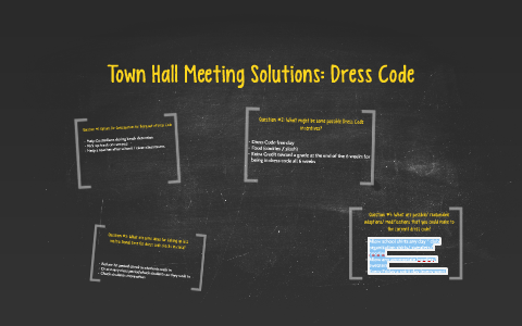 Town Hall Meeting Solutions: Dress Code by Zamonda Davis on Prezi