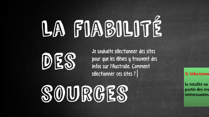 La fiabilité des sources by caroline sergent on Prezi