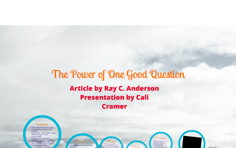 The Power of One Good Question by Cali Cramer on Prezi