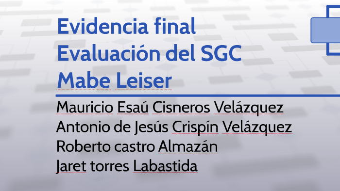 Evidencia Final del sgc Mabe leiser by Roberto Castro on Prezi