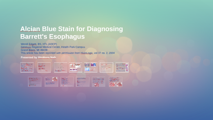 Alcian Blue - H&E - Metanil Yellow Stain for Diagnosing Barr by ... Alcian Blue - H&E - Metanil Yellow Stain for Diagnosing Barr by ...