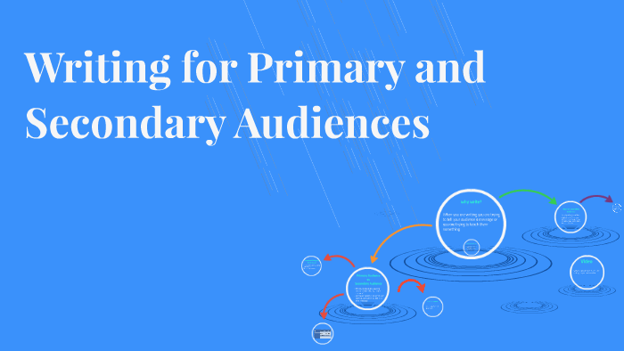 Writing for Primary and Secondary Audiences by Brooke Conder on Prezi