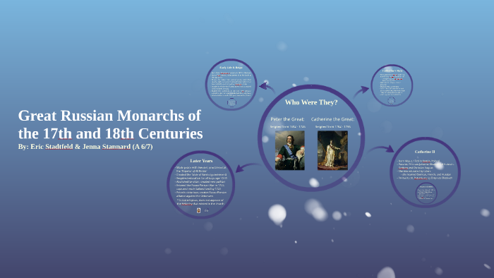 Great Russian Monarchs of the 17th & 18th Centuries by on Prezi