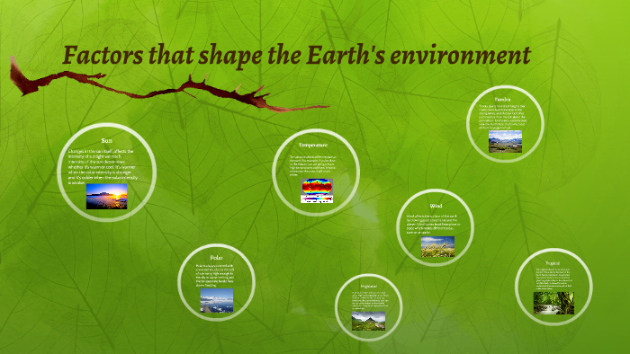 Factors that shape the Earth's environment by Josie R on Prezi