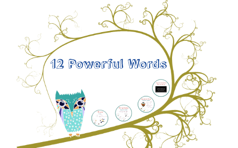 12 Powerful Words by Maghen Brixius on Prezi