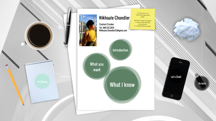 Interactive Cover Letter by Nikhaule Chandler on Prezi