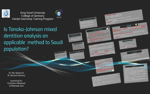 Is Tanaka-Johnson mixed dentition analysis an applicable me by Dr.Alaa ...