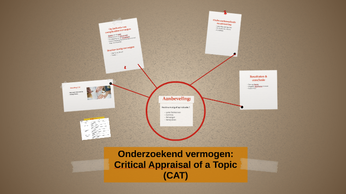 Onderzoekend vermogen: Critical Appraisal of a Topic (CAT) by jacintha ...