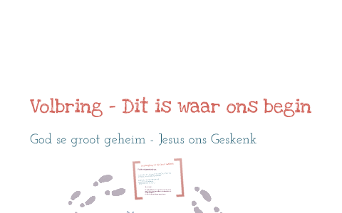Volbring - Dit is waar ons begin by A.J. Heijns on Prezi