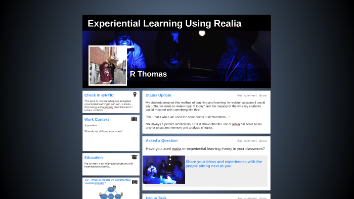 Experiential Learning Using Realia by rebecca wain on Prezi