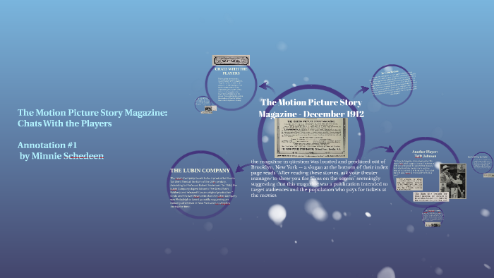 The Motion Picture Story Magazine: Chats With the Players by Minnie ...