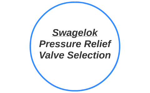 Relief Valve Selection by Aaron Kelton