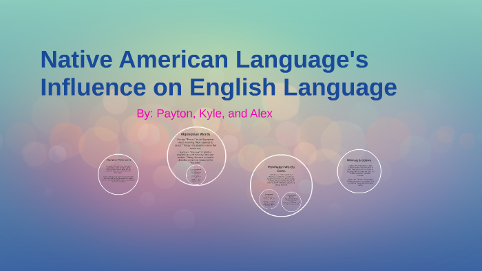 Native American Language's Influence on English Language by payton ...