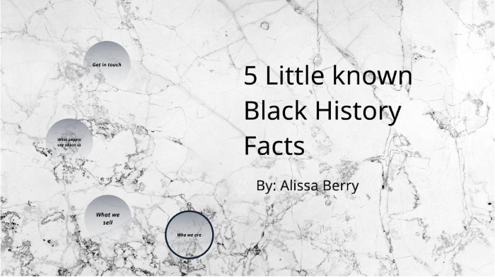 5 Unknown facts about Black History by Alissa Berry on Prezi