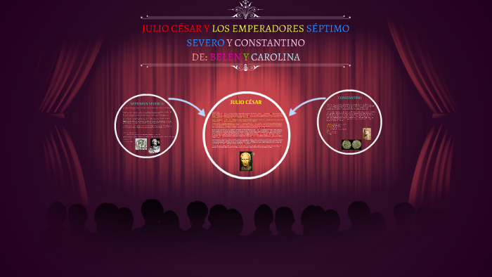JULIO CÉSAR Y LOS EMPERADORES SEPTIMO SEVERO Y CONSTANTINO by carolina ...
