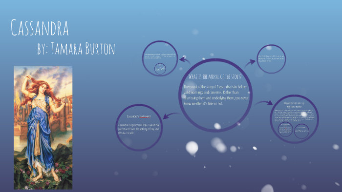 Cassandra: Greek Mythology Project. by Tamara Burton