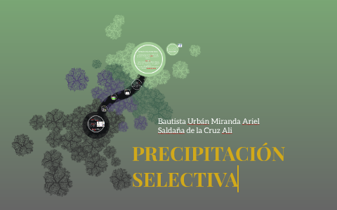 PRECIPITACIÓN SELECTIVA by Alí Saldaña on Prezi