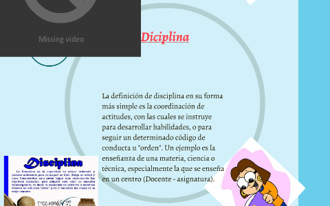 La definición de disciplina en su forma más simple es la coo by JORGE ...