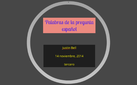 Palabras de la pregunta español by Justin Bell on Prezi