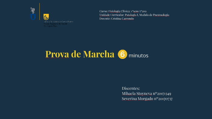 Prova de Marcha de 6 minutos by Severina Morgado on Prezi