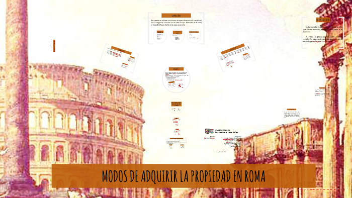 MODOS DE ADQUIRIR LA PROPIEDAD EN ROMA by on Prezi