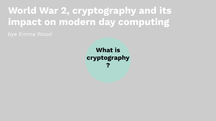 World War 2, cryptography and its impact on modern day computing by ...