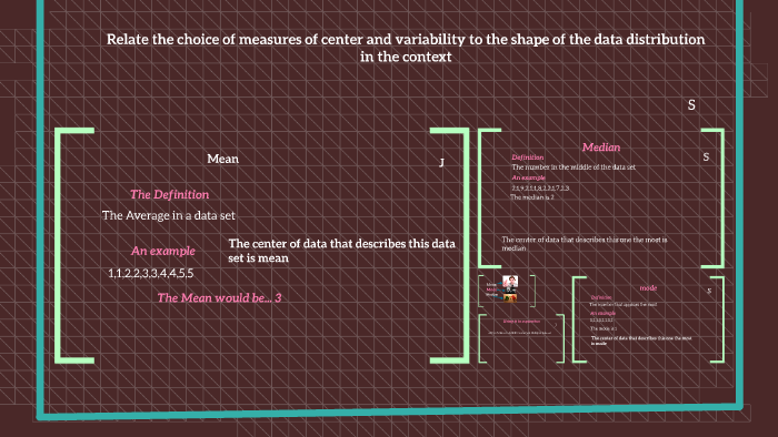 Relate the choice of measures of center and variability to the shape of ...