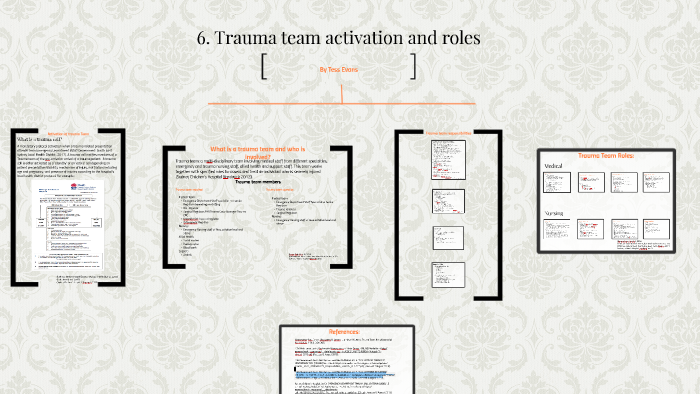 6. Trauma team activation and roles by Tess Elise