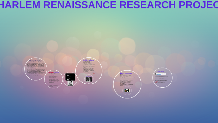 HARLEM RENAISSANCE RESEARCH PROJECT by kayla millender on Prezi