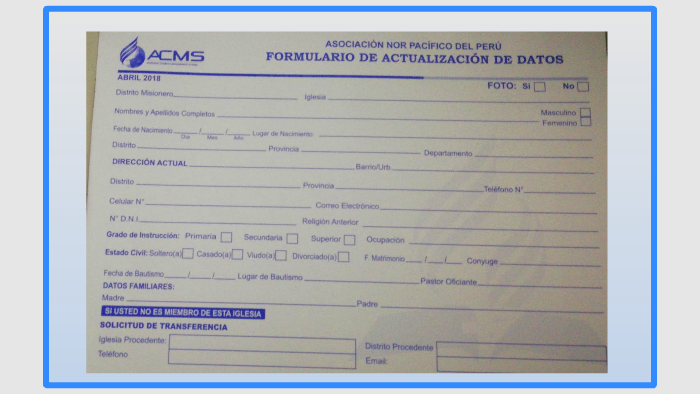 JORNADA DE ACTUALIZACIÓN DE DATOS ACMS IASD LAS QUINTANAS by Samuel ...