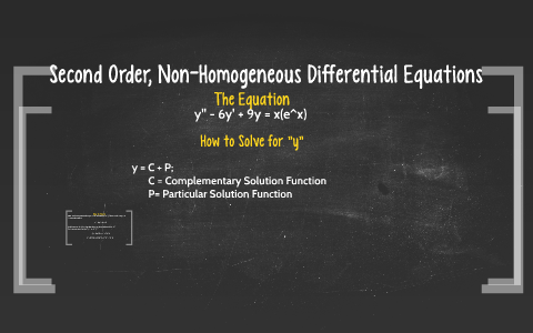 Second Order, Non-Homogeneous Differential Equations by Jacob Cline on ...
