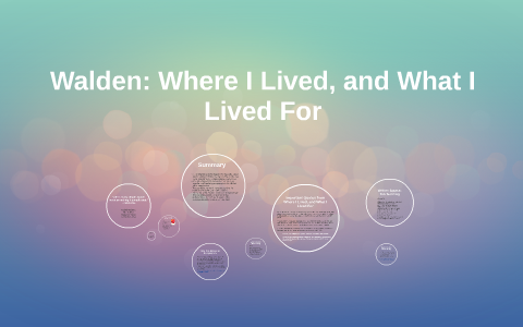 Walden: Where I Lived, and What I Lived For by Alexandra Selnick on Prezi