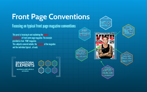 Front Page Conventions by Elissa Appleby-Mason