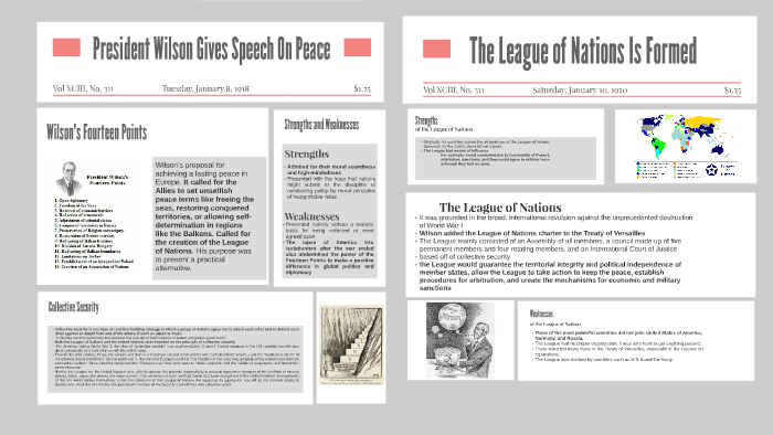 Wilson's Fourteen Points and the League of Nations by Relina Mora-Romo ...
