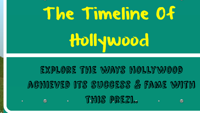 The Timeline Of Hollywood by Dua Lakhani