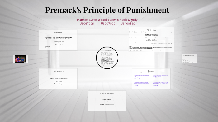 Premack's Principle of Punishment by Kay Scott on Prezi
