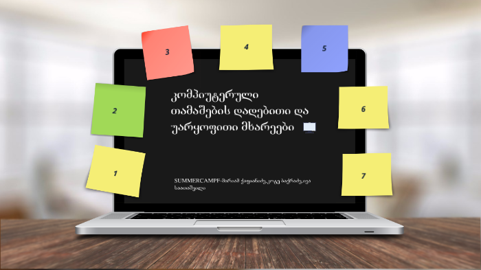 kompiuteruli tamashebis dadebiti da uaryofiti mxareebi by mari ...