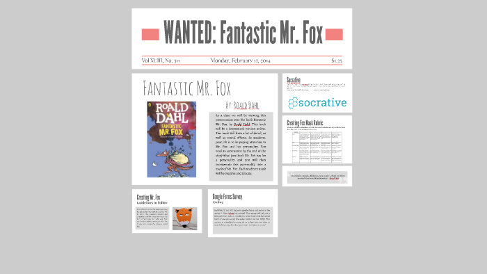 WANTED: Fantastic Mr. Fox by Ciera Labbe on Prezi