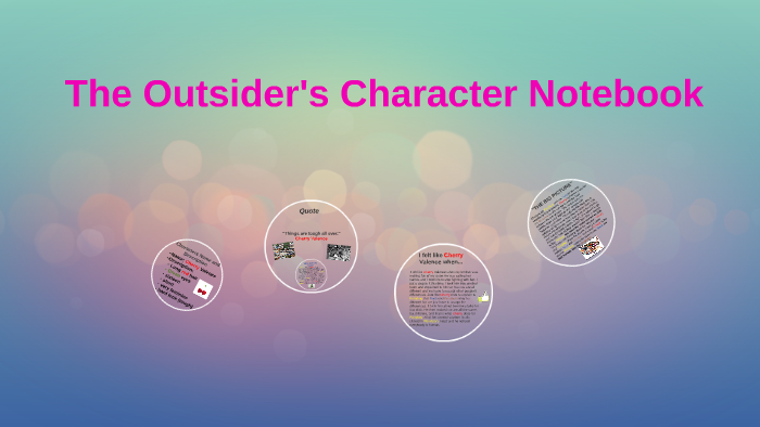 The Outsider's Character notebook by Victoria Coronado on Prezi