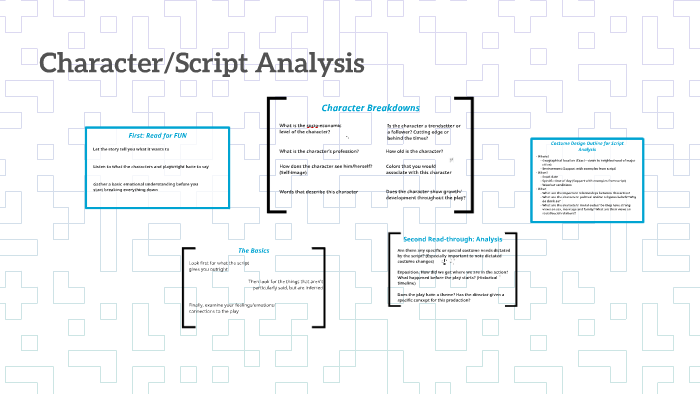 Character Design and Script Analysis by April Rock