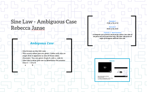Sine Law - Ambiguous Case by rebecca j on Prezi