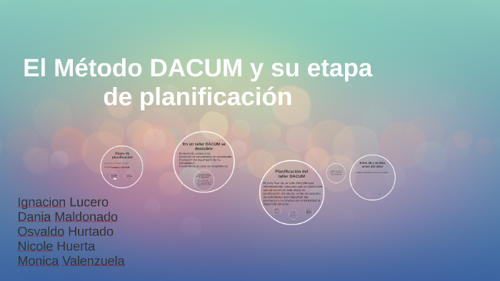 El Método DACUM y su etapa de planificación by Monica Valenzuela on Prezi