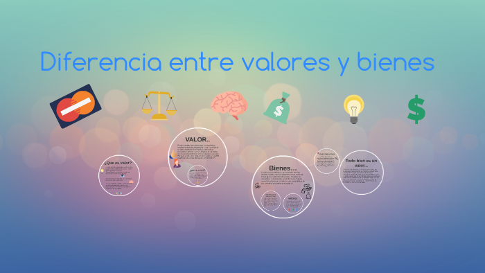 Diferecia entre valores y bienes by Dania Salazar on Prezi