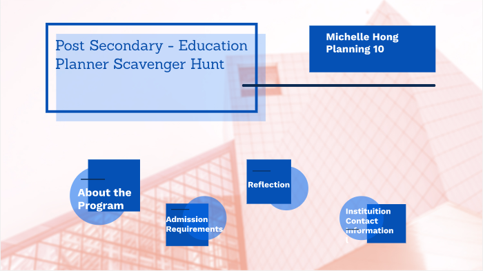 Post Secondary - Education Planner Scavenger Hunt by Michelle Hong on Prezi