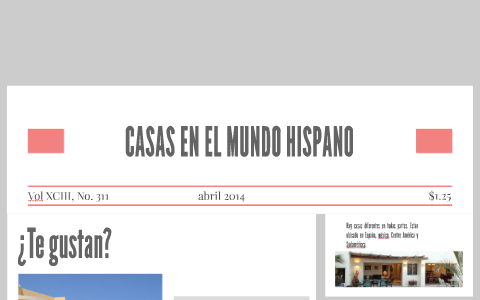 CASAS EN EL MUNDO HISPANO by Becky W