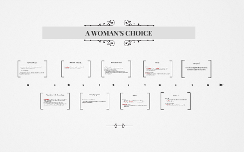 A WOMAN'S CHOICE by on Prezi
